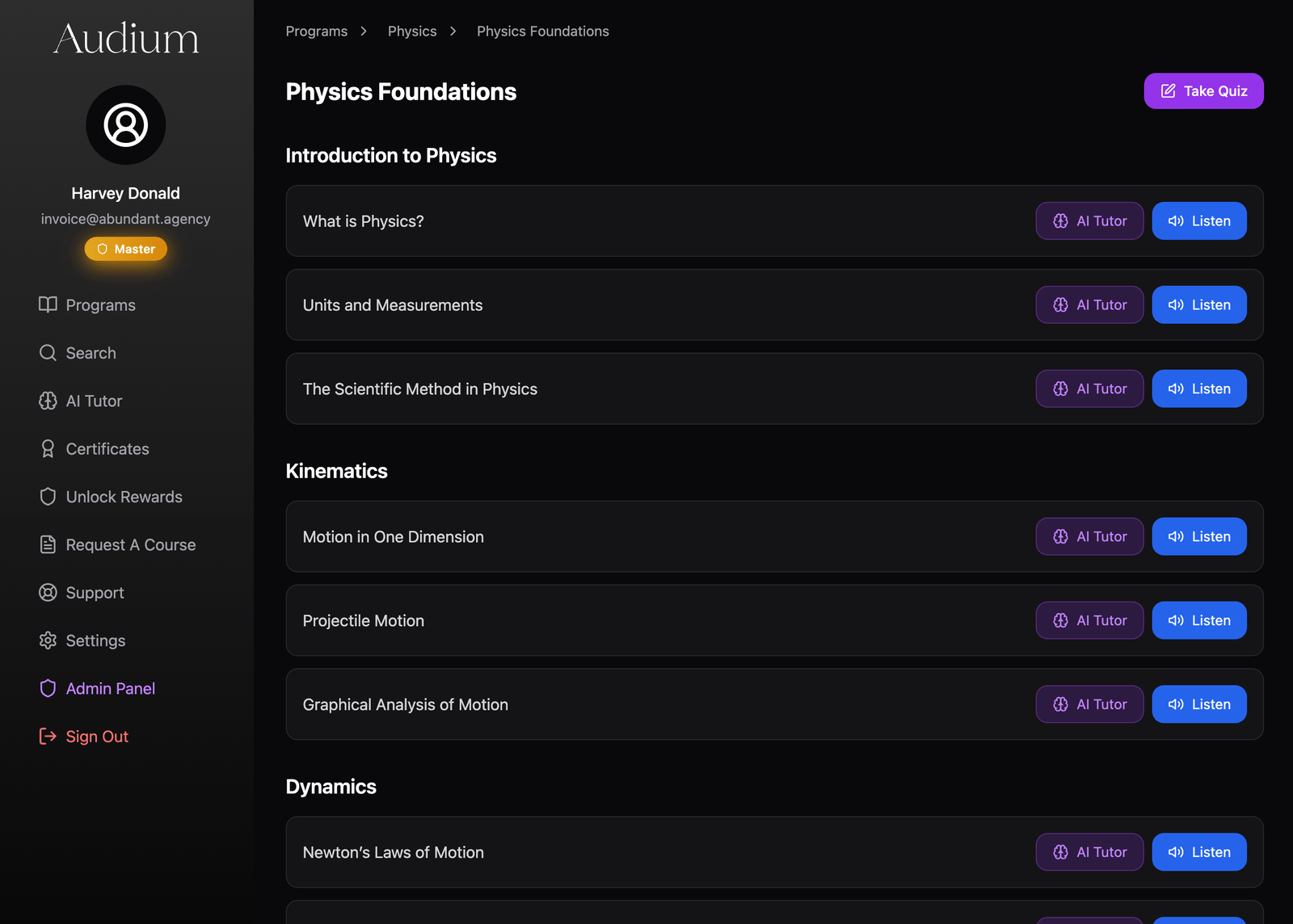 Audium | Learning, Reimagined.